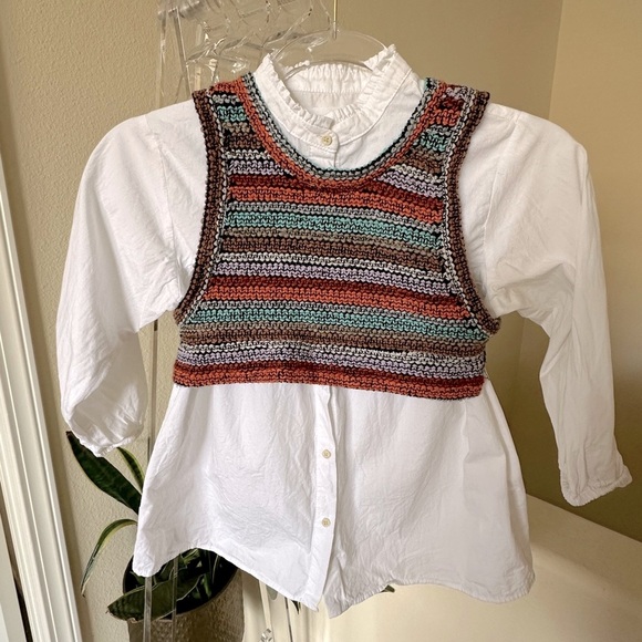 Zara | Shirts & Tops | Euc Zara 2 Set Embroidery Vest | Poshmark